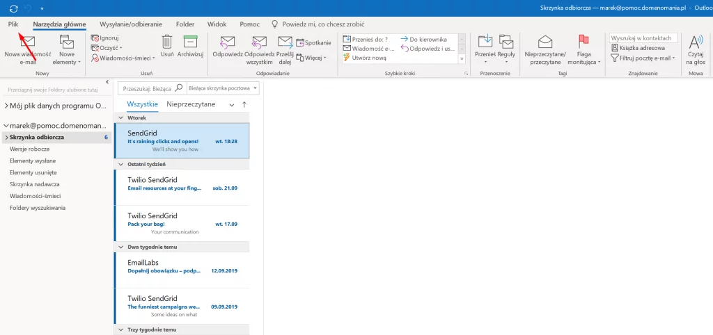 Jak skonfigurować pocztę w Microsoft Outlook? » Domenomania.pl