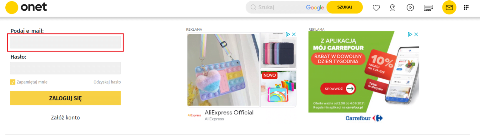 Jak zalogować się do Onet Poczta? » Domenomania.pl