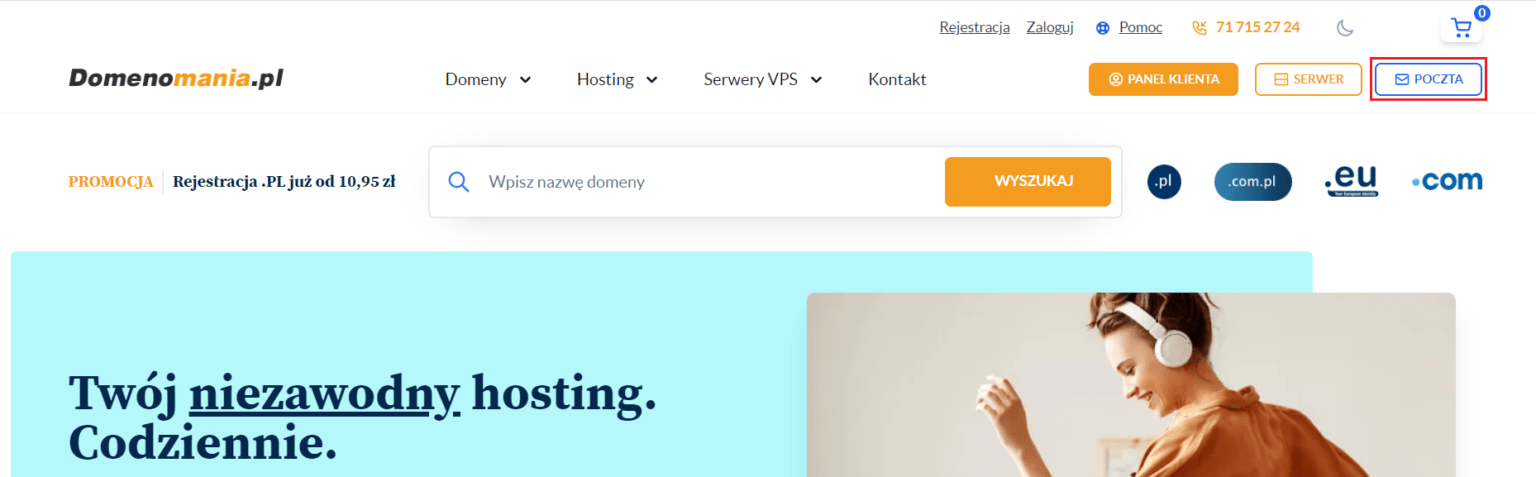 Jak zalogować się do poczty e-mail? » Domenomania.pl