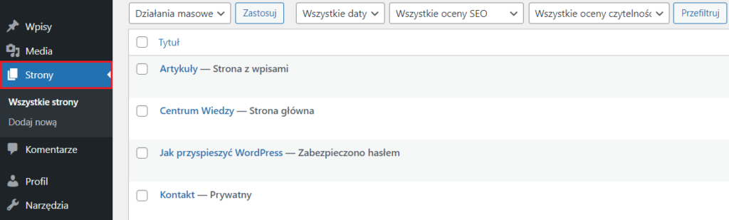 Jak edytować wpisy i strony w WordPress? » Domenomania.pl
